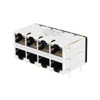 China Pulse JX20-0254NL Compatible LINK-PP LPJ47335A48NL 10/100 Base-T Green&Orange/Green&Orange Led 2x4 Port RJ45 Ethernet Connectors for sale