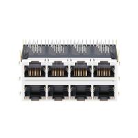 China Pulse JX20-0254NL Compatible LINK-PP LPJ47335A48NL 10/100 Base-T Green&Orange/Green&Orange Led 2x4 Port RJ45 Ethernet Connectors for sale