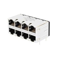 China Belfuse 0863-2X4R-54-F Compatible LINK-PP LPJG47737A55NL 100/1000 Base-T G&O/G&O Led 2x4 Port RJ45 Magnetic jack for sale