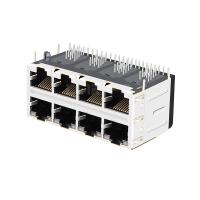 China LPJ47335A48NL 10/100 Base-T Green&Orange/Green&Orange Led 2x4 Port RJ45 Ethernet Connectors for sale
