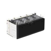 China LPJX47312A43NL 10/100 Base-T Tab Up Green&Yellow/Green&Yellow LED 2X4 Port RJ45 Female Connectors for sale