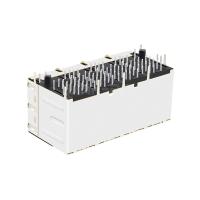 China LPJ47040AENL 10/100 Base-T Green/Yellow LED 2X4 Port 8P8C RJ45 Jack Female Connector for sale
