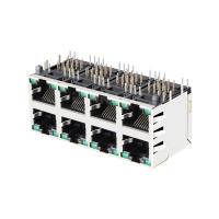 China LPJG47037AFNL 100/1000 Base-T 2x4 Port Magnetic RJ45 Jacks With Green/Green Led for sale