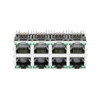 China LPJG47037AFNL 100/1000 Base-T 2x4 Port Magnetic RJ45 Jacks With Green/Green Led for sale