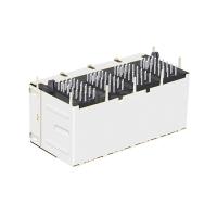 China LPJM47513A8NL 10G Base-T 2x4 Port RJ45 Connector With Integrated Magnetics Green/Yellow Leds for sale