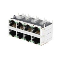 China LPJM49029AWNL 2.5/5/10G Base-T 2x4 Port Magnetics RJ45 Jack Green/Green Led for sale