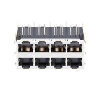China LPJM49030CNL 5G Base-T 2x4 Port POE RJ45 Connector With Integrated Magnetics Without Led for sale