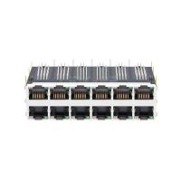 China LPJG67537A8NL-2 1000 Base-T 2x6 Port Gigabit Ethernet 8 Core Non-PoE Single Port RJ45 Connector for sale