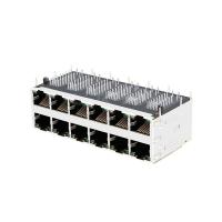 China LPJM67461AHNL 2.5G Base-T 2x6 Port RJ45 Jacks With Transformer Green/Yellow LED for sale