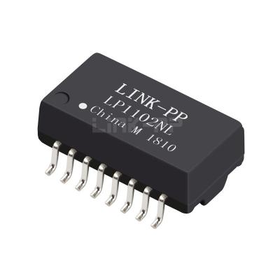 China WE 749010012 Compatible LINK-PP LP1102NL 10/100 Base-T Single Port Low Profile Ethernet Magnetics Transformer SMD 16PIN for sale