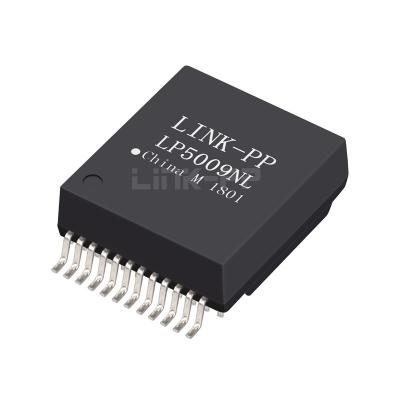 China Pulse H2009NL Compatible LINK-PP LP5009NL 10/100 Base-T Single Port SMD 24 PIN Low Profile PoE Lan Magnetics for sale