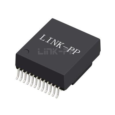 China LP82428NL 10/100/1000 Base -T Dual Port PoE 24 Pin SMT Lan Transformer Modules for sale