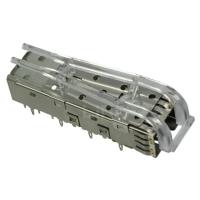 China 2007254-1 Position SFP+ Cage Connector 16 Gb/s Press-Fit Through Hole With Light Pipe for sale