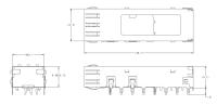 China 2227316-1 SFP Cage 1 Port 4GB/S Press-Fit Through Hole Without Light Pipe for sale