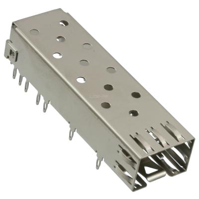 China 2227023-1 Position SFP Cage Connector Press-Fit Through Hole Right Angle Shielded No Light Pipe for sale