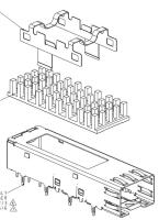 China 1367645-6 SFP Cage with Heat Sink Connector Press-Fit Through Hole Right Angle for sale