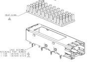 China TE 1367645-4 SFP Cage with Heat Sink Connector Press-Fit 4 Gb/s for sale