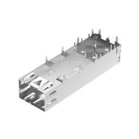China LP11AC02000 1x1 Port SFP Cage Press-Fit Through Hole With EMI Spring Finger for sale