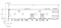 China 2110957-2 SFP 1X6 CAGE Assembly 8 Gb/s Through Hole Press-Fit for sale