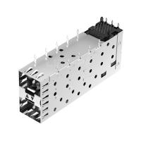 China LINK-PP LP21AC01201 SFP 2x1 Cage Connector With Inner LightPipe for sale
