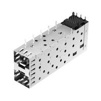 China LINK-PP LP21AC02001 SFP 2x1 Cage Connector Press-Fit Through Hole, Right Angle for sale