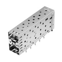 China LP21AC02101 2x1 SFP Cage Connector Press-Fit With Inner/Outer LightPipe for sale