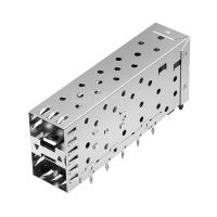 China LINK-PP LP21AC02301 SFP 2x1 Cage Connector Press-Fit With Outer LightPipe for sale