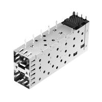 China LINK-PP LP21AC02301 SFP 2x1 Cage Connector Press-Fit With Outer LightPipe for sale
