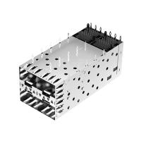 China LP22AC01101 SFP 2x2 Cage Connector Press-Fit With Inner/Outer Light Pipe for sale