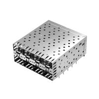 China LP24AC01101 SFP Cage Connector 2x4 Port With Inner/Outer LightPipe for sale