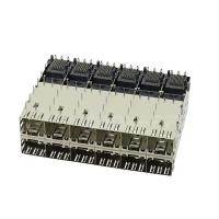 China 1761327-2 SFP Receptacle with Cage 20 x 12 Position Ganged (2x6) Connector Solder Through Hole for sale