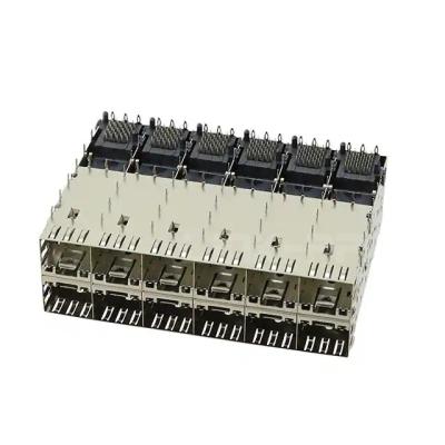 China 1761327-2 SFP Receptacle with Cage 20 x 12 Position Ganged (2x6) Connector Solder Through Hole for sale