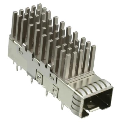 China TE 2007464-3 SFP+ Cage With Heat Sink Connector Press-Fit Through Hole Right Angle for sale
