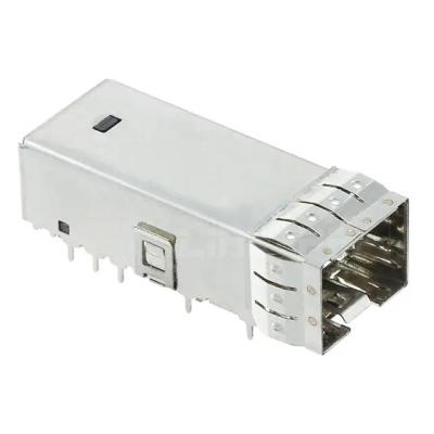 China TE 2246041-1 SFP+ Micro Receptacle with Cage 1 x 1 Port 10 Gb/s for sale