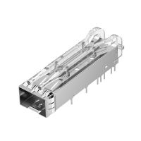 China LINK-PP LP11BCS2100 SFP+ 1x1 Cage Solder With EMI Spring Finger Light Pipe for sale