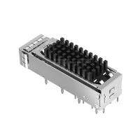 China LP11BC02050 SFP+ 1x1 Cage With Heat Sink Press-Fit Through Hole Right Angle for sale