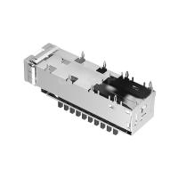 China LP11BC02050 SFP+ 1x1 Cage With Heat Sink Press-Fit Through Hole Right Angle for sale