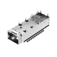China LP11BC02050 SFP+ 1x1 Cage With Heat Sink Press-Fit Through Hole Right Angle for sale