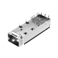 China LP11BCS2030 SFP+ 1x1 Cage With Heat Sink Sorder Through Hole, Right Angle for sale
