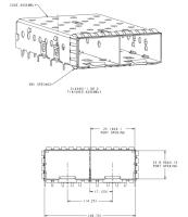 China 2143451-1 TE SFP+ Cage Ganged (1 x 2) Connector Through Hole for sale