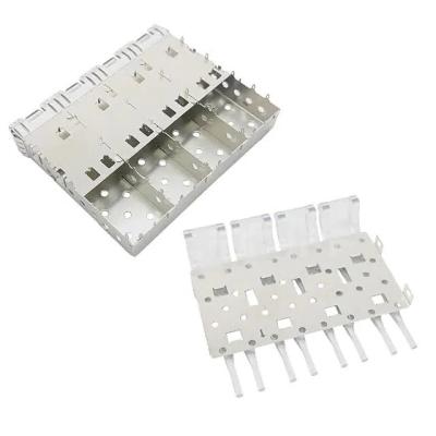 China 2170030-1 TE SFP+ Cage Assembly 1 x 4 Port 16 Gb/s Included Lightpipe for sale