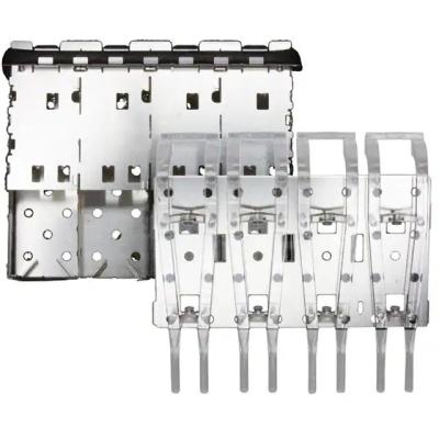 China TE 2007093-1 SFP+ Cage Ganged (1 x 4) Connector Included Lightpipe for sale