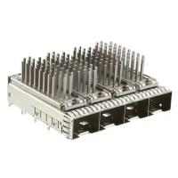 China 2149730-4 SFP+ Cage 1x4 Port With Heat Sink 16 Gb/s Press-Fit Through Hole for sale