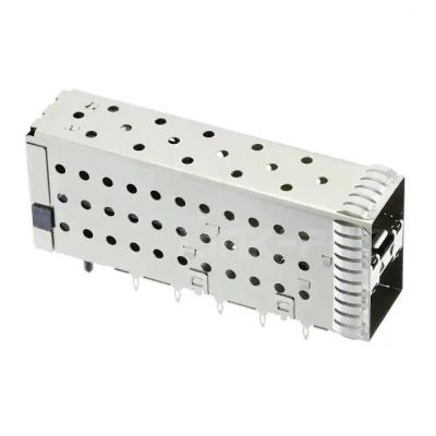 China 1-2007492-6 SFP+ Receptacle With Cage Ganged (2x1) Connector Included Lightpipe for sale