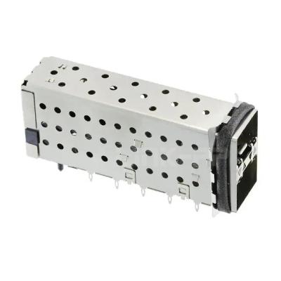 China 2007538-5 SFP+ Cage Assembly 2x1 Port With Integrated Connector 16 Gb/s Included Lightpipe for sale