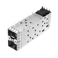 China LINK-PP LP21BC01101 2x1 Port SFP+ Cage Connector With Outer/Inner LightPipe for sale