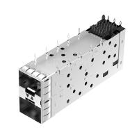 China LINK-PP LP21BC01201 2x1 Port SFP+ Cage Connector With Inner LightPipe for sale