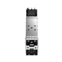 China LINK-PP LP21BC01301 2x1 Port SFP+ Cage Connector With Outer LightPipe for sale