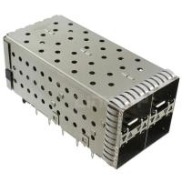 China TE 2007637-5 SFP+ Cage Assembly With Integrated Connector 2x2 Port  Included Lightpipe for sale
