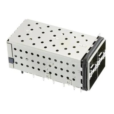 China TE 2007417-5 SFP+ Cage 2x2 Port With Connector  Included Lightpipe Elastomeric Gasket for sale